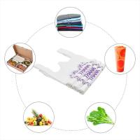 China 1.2mils Thank You T Shirt Carry Out Bags , 100% Biodegradable Plastic Grocery Bags for sale
