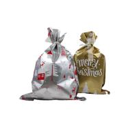 China Large Christmas Wrapping Bag , Ribbon Ties W44cm Aluminium Packaging Pouch for sale