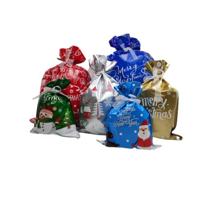 China Large Christmas Wrapping Bag , Ribbon Ties W44cm Aluminium Packaging Pouch for sale