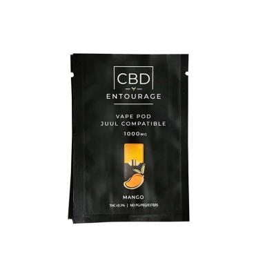 China Smell Proof VMPET Black Matte Mylar Aluminum Foil Bag Weed Packaging for sale