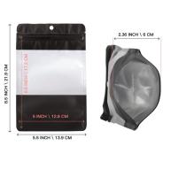 China 5.5*8.5in Smell Proof Mylar k Packaging Bag With Clear Window for sale