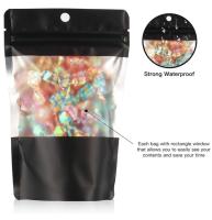China 5.5*8.5in Smell Proof Mylar k Packaging Bag With Clear Window for sale