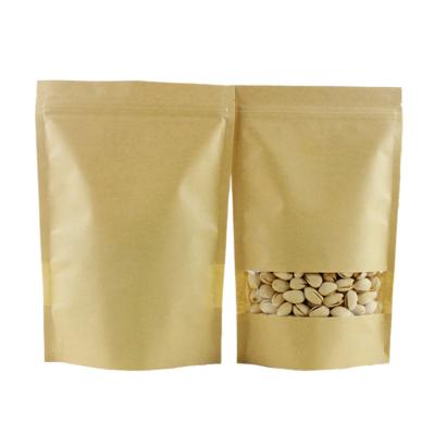 China Resealable 28g CPP Kraft k Paper Bag Eight Side Sealing With Window for sale