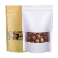 China Resealable 28g CPP Kraft k Paper Bag Eight Side Sealing With Window for sale