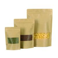 China Resealable 28g CPP Kraft k Paper Bag Eight Side Sealing With Window for sale