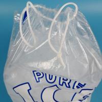 China Reusable Injecting LDPE 1.5mil Drawstring Ice Bag Biodegradable for sale