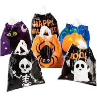 China Kids Drawstring Produce Bags , LDPE 6*6inches Halloween Goody Bag for sale
