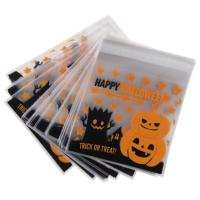 China Self Adhesive 10*10cm OPP Poly Packaging Bag For Halloween Treat for sale
