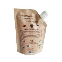 China Biodegradable 50ml Kraft Paper Liquid Spout Bag Stand Up For Juice for sale