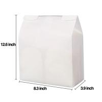 China Bopp Flat Bottom Kraft Paper Bags , 12* 32*8.7cm Kraft Baguette Bags for sale