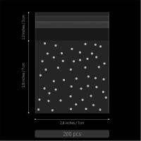 China 7x7cm Self Adhesive Clear Opp Bag , Banquets Polka Dot Candy Bags for sale