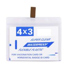 China Clear Horizontal PVC Sublimation CDC Trading Card Sleeve For Travel for sale