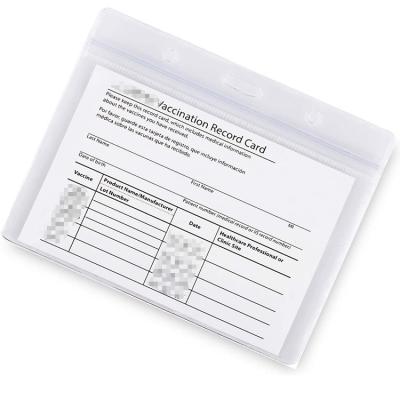 China Clear Horizontal PVC Sublimation CDC Trading Card Sleeve For Travel for sale