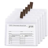 China PVC 4x3 Cdc Vaccination Immunization Vaccine Card Protector With String for sale