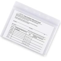 China PVC 4x3 Cdc Vaccination Immunization Vaccine Card Protector With String for sale