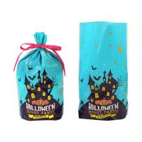 China Halloween Trick Treat Drawstring Plastic Bag 5.5*7.6inches ASP for sale