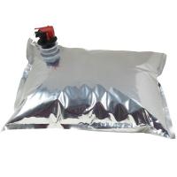 China Plastic 10Liter Bib Bag In Box , VMPET Liquid Apple Juice Spout Pouch Bag for sale