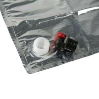 China Plastic 10Liter Bib Bag In Box , VMPET Liquid Apple Juice Spout Pouch Bag for sale