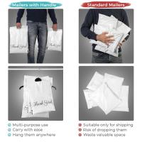 China Waterproof Thank You Poly Mailers , Handled Poly Mailing Bag 12 X 15.5 for sale