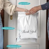 China Waterproof Thank You Poly Mailers , Handled Poly Mailing Bag 12 X 15.5 for sale