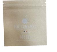 China Compostable Biodegradable Zip Lock Pouches PBAT PLA Composite 3 Side Sealed for sale