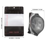 China 5.5*8.5in Smell Proof Mylar k Packaging Bag With Clear Window for sale