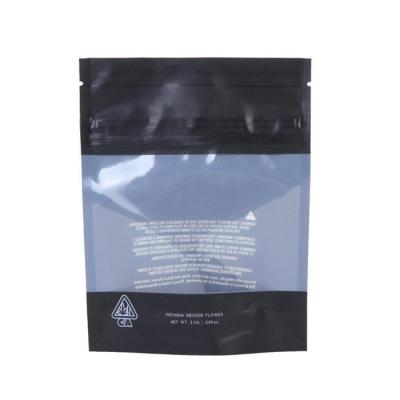 China Weed Mylar Black k Packaging Bag Smell Proof With Window for sale