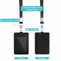 China Detachable Neck Lanyard Strap Badge Reel ID Card Holders Set Retractable for sale