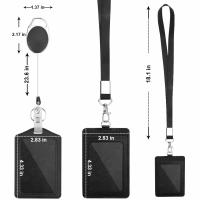 China Detachable Neck Lanyard Strap Badge Reel ID Card Holders Set Retractable for sale