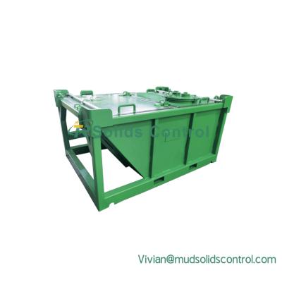 China Cuttings Box - Heavy-Duty Steel Drilling Waste Container with Forklift Pockets & Anti-Corrosion Coating for sale