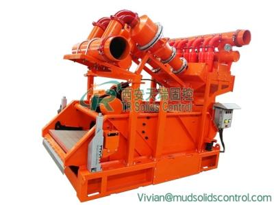 China TRQJ200×2S-100×8N Mud Cleaner Integrated Desander Desilter System 200m³/h 8 Cyclones for sale