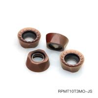 China RPMT10T3MOE-JS Metallic Silver Carbide  Turning Milling Cutter Inserts for sale