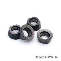 China RPMT10T3MOE-JS Metallic Silver Carbide  Turning Milling Cutter Inserts for sale