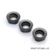 China RPMT10T3MOE-JS Metallic Silver Carbide  Turning Milling Cutter Inserts for sale