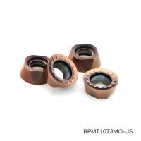China RPMT10T3MOE-JS Metallic Silver Carbide  Turning Milling Cutter Inserts for sale