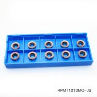 China RPMT10T3MOE-JS Metallic Silver Carbide  Turning Milling Cutter Inserts for sale