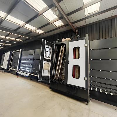 China Vertical Hollow Glass Production Line With Automatic Cleaning, Drying, And Panel Assembly for sale