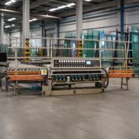 China 11 Motors  Glass Mirror Straight Line Edge Beveling Machine With PLC With Lifting for sale