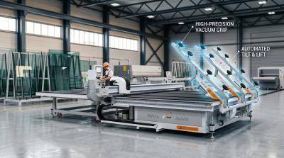 China CNC 3826 Glass Cutting Machine three in one Loading  and Cutting System for 3–19mm Glass Processing with Two Tables for sale