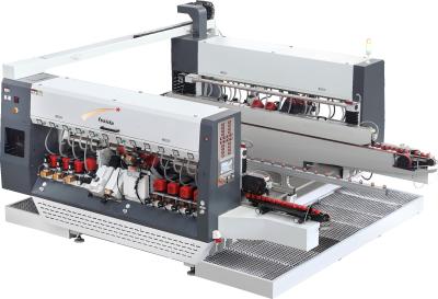 China Glass Double Edging Machine 4220 20 Motors 4200mm Width 45 Degree Arris for Shower Room Glass for sale