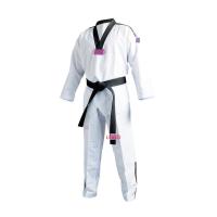 China Custom Taekwondo Uniform White 8oz Unisex WT Taekwondo Kimono for sale