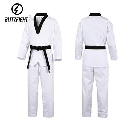 China Customizable 100 Cotton Taekwondo Uniform Antibacteria Taekwondo Clothes for sale
