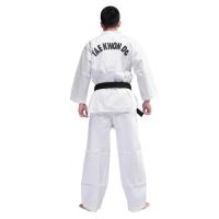 China WTF Striped Taekwondo Outfit Preshrunk Fabric Taekwondo Apparel for sale