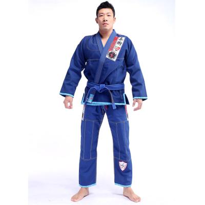 China Blue Brazilian Jiu Jitsu Kimono Embroidery Logo BJJ GI For Man for sale