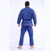 China OEM Pre Shrunk Bjj Gi 575g 100% Linen Jiu Jitsu Uniform Blue for sale