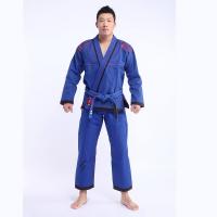 China OEM Pre Shrunk Bjj Gi 575g 100% Linen Jiu Jitsu Uniform Blue for sale