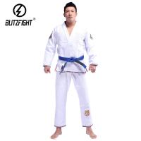China 450gsm White Jiu Jitsu Gi Brazilian Fight Gear Jiu Jitsu Uniform for sale