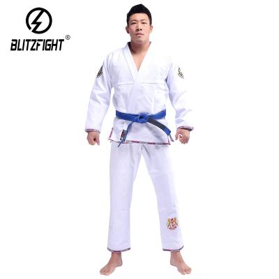 China 450gsm White Jiu Jitsu Gi Brazilian Fight Gear Jiu Jitsu Uniform for sale