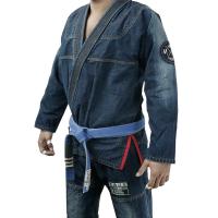 China Denim Style Jiu Jitsu Gi Kimono Black Brazilian Jiu Jitsu Outfit for sale