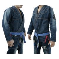China Denim Style Jiu Jitsu Gi Kimono Black Brazilian Jiu Jitsu Outfit for sale